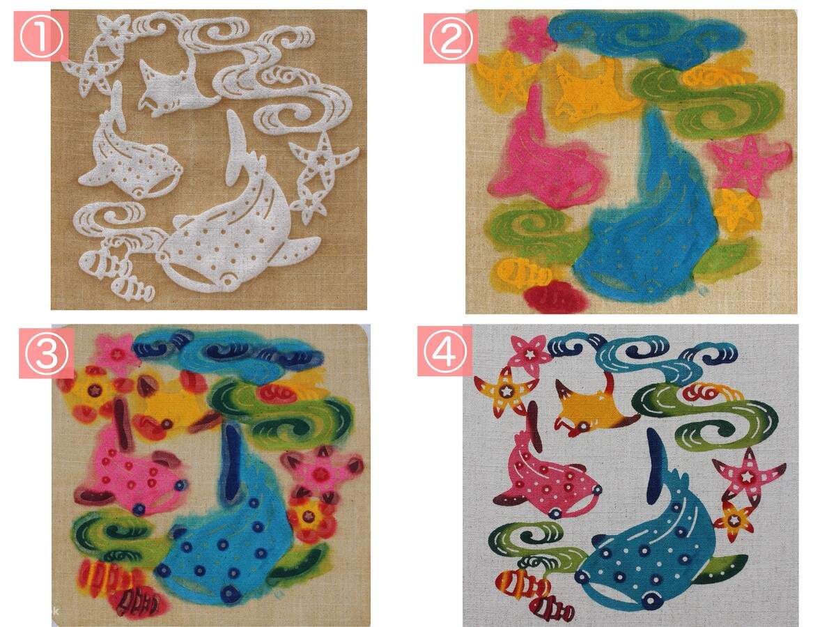 [Gusuku Bingata Dyeing Workshop] Okinawan Traditional Craft Making ...